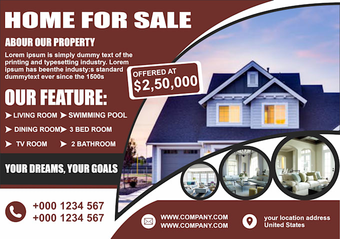 Design modern real estate flyers by Adnan_saddique | Fiverr