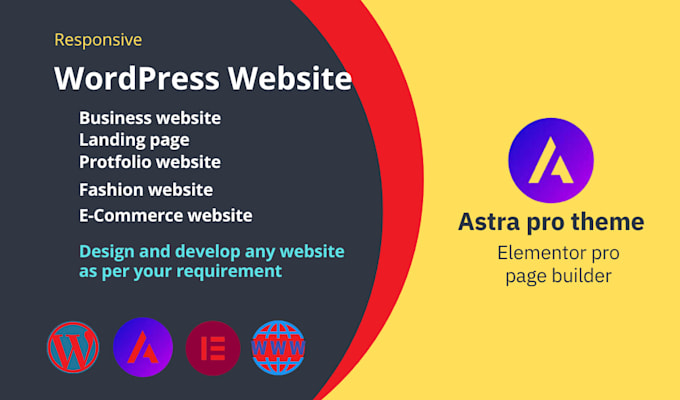 Build your website with wordpress astra pro theme and elementor pro by Wp_mastar | Fiverr