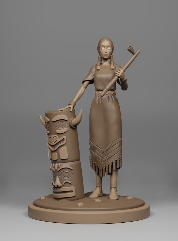Do 3d character sculpting, modeling for stl 3d printing, dnd, nft by ...