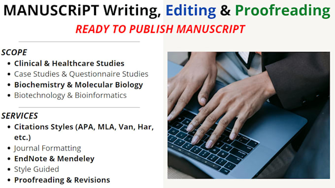 Prepare and edit your research manuscript by Nomi_00 | Fiverr