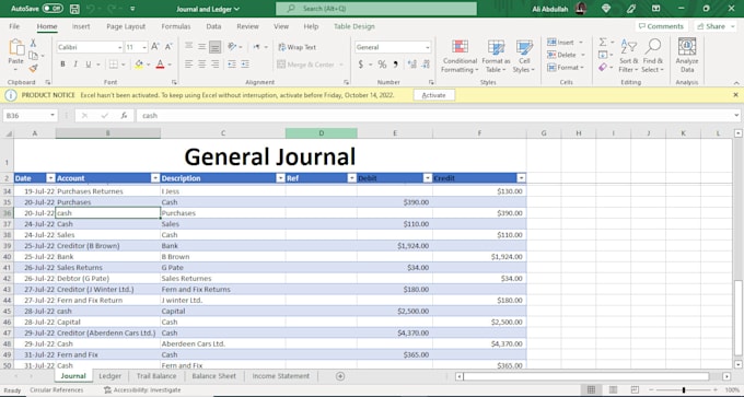 Accounting on excel, pdf to excel, copy past, data mining, and data ...