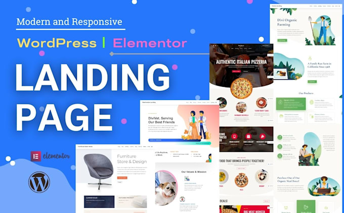 Do professional wordpress landing page design or elementor landing page ...