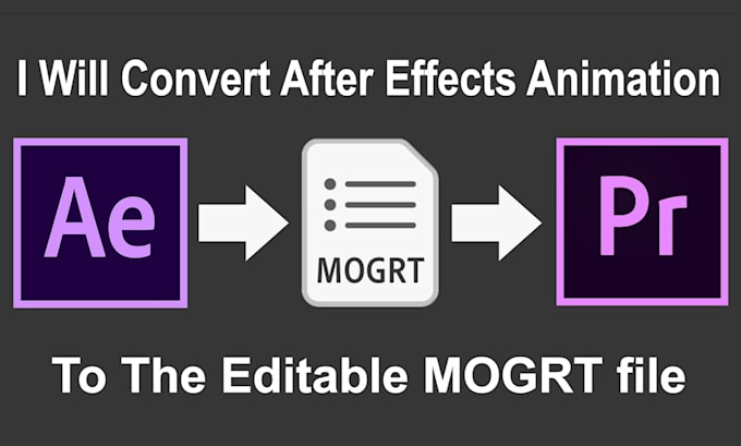 Convert after effects animation to the editable mogrt file by ...