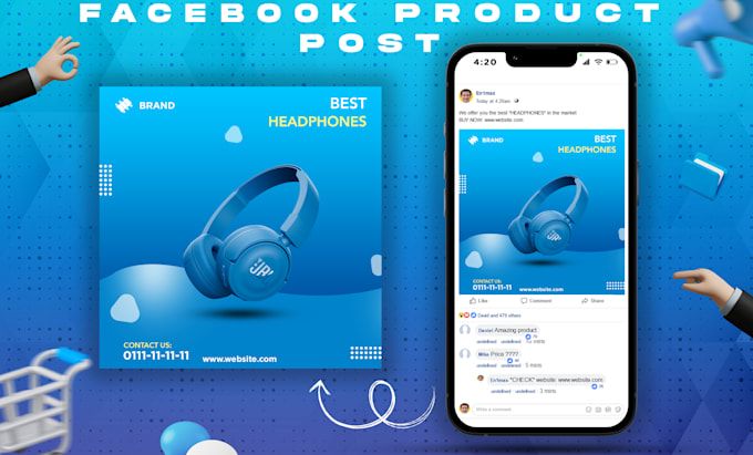 Design facebook post for your product by En1max | Fiverr