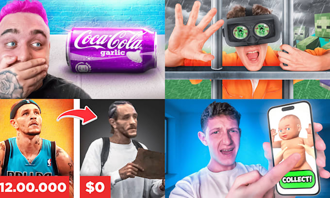 Design an eye catching youtube content thumbnail by Dimcha1221 | Fiverr