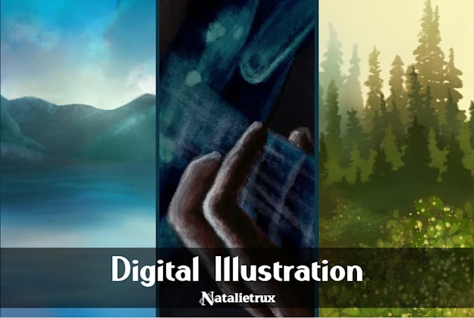 Create custom digital illustrations by Natalietrux | Fiverr