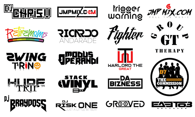 Design dj, rock, typography, custom and business logo by Javeria_logo ...