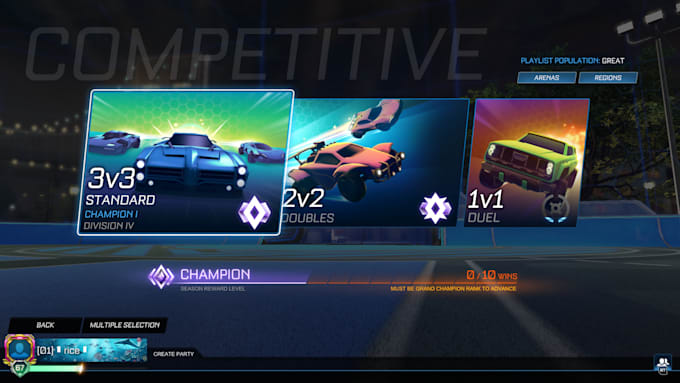 Get you to champion in rocket league by Strippedchicken | Fiverr