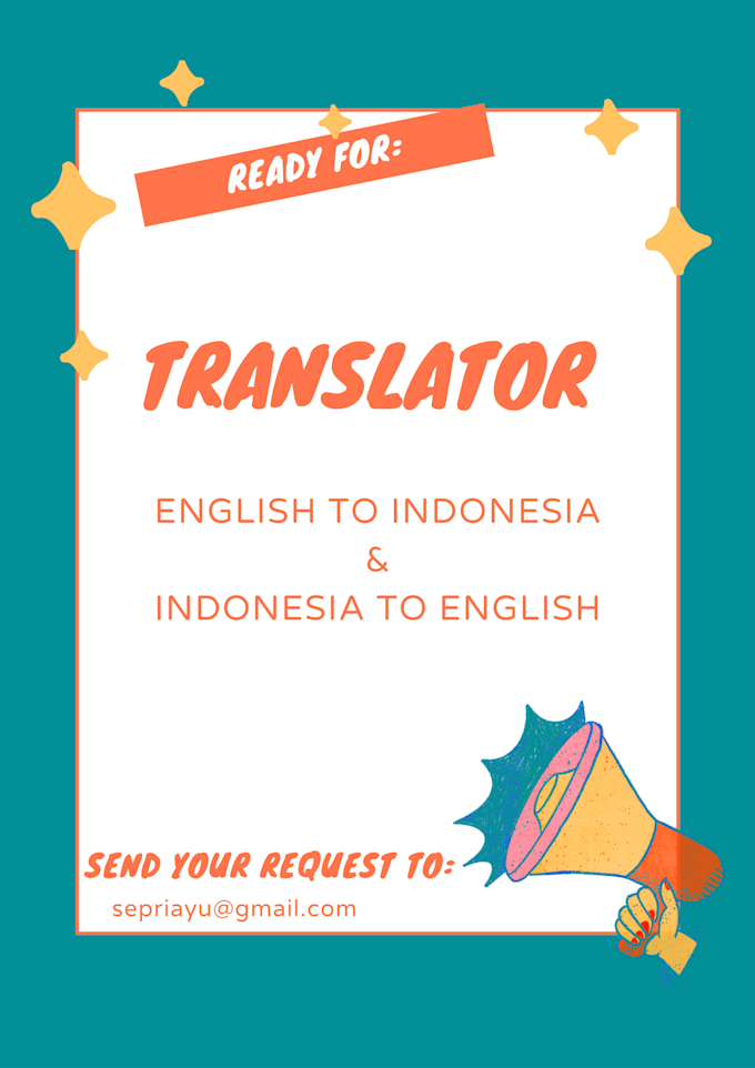 Translate your english to indonesia by Ayuflow | Fiverr