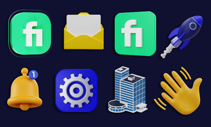 Do 3d icon animation, 3d rotating logo animation, animated gif mp4 mov ...