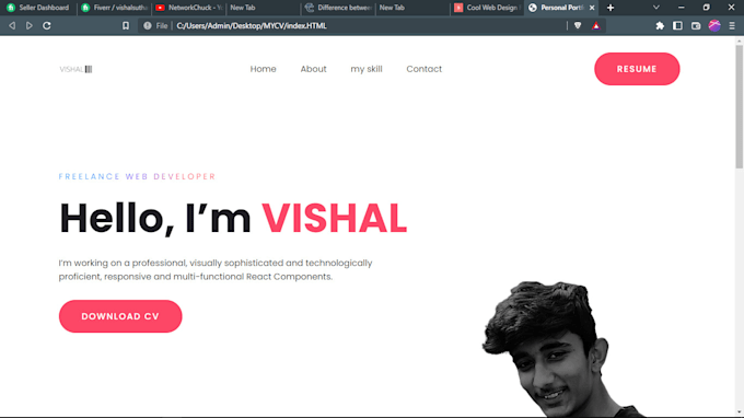 Do Web Design Using Html Bootstrap Css Javascript By Vishalsuthar331 Fiverr