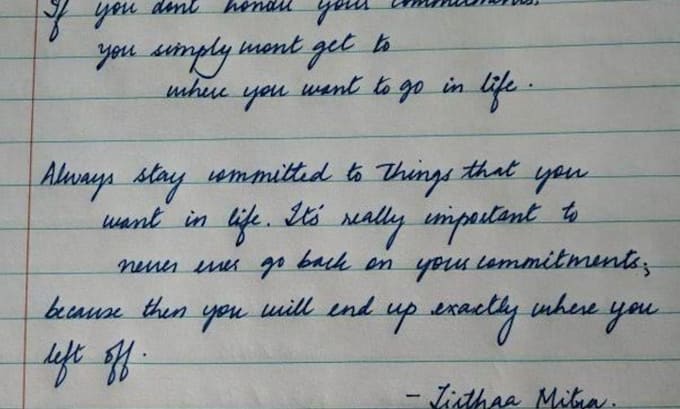 Handwrite any document for you any time by Sadiaasalam | Fiverr