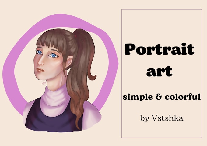 Draw a profile picture, portrait art by Vstshka | Fiverr