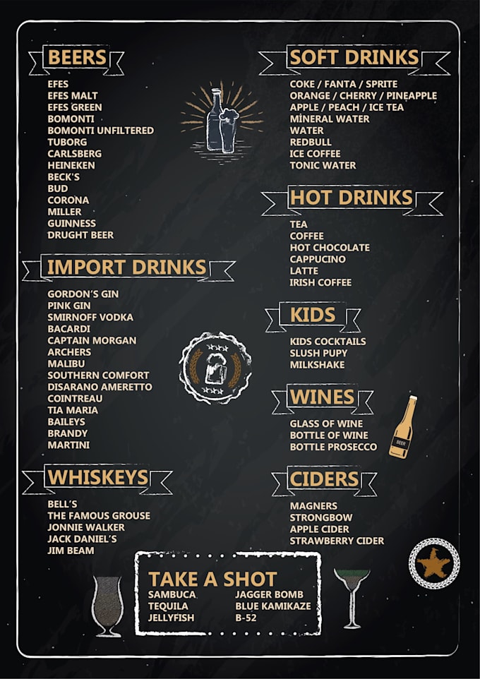 Design menus for your cafe and restaurant by Zeysan | Fiverr