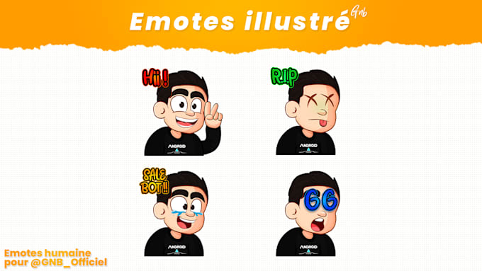 Create 6 stream emotes for streamers by Facyzzdesign | Fiverr