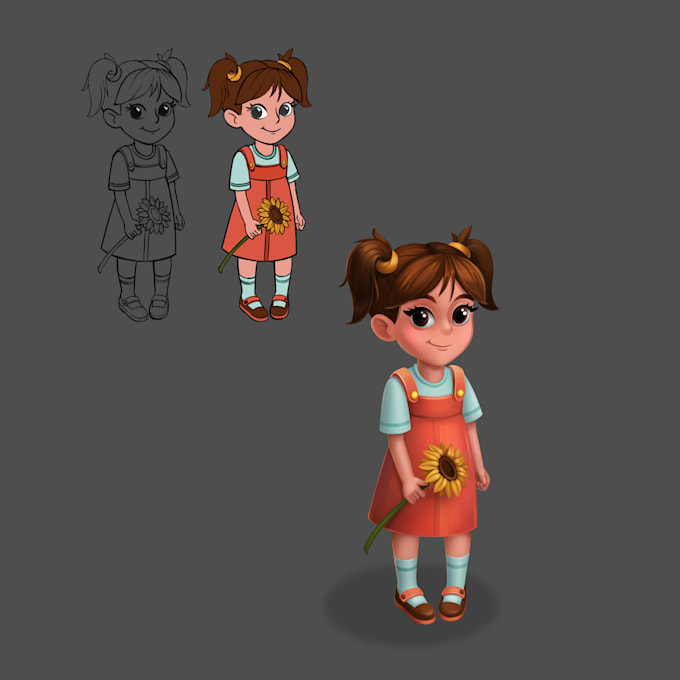 Do creative casual 2d character design by Irenkokosha | Fiverr