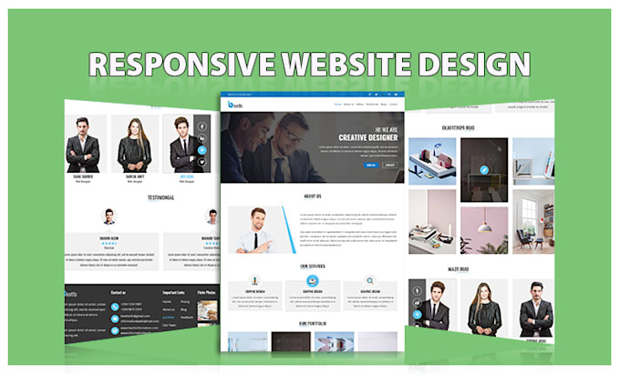 Design responsive website with html, css and bootstrap by Wdeshi | Fiverr