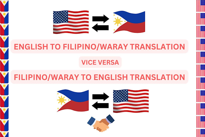 Manually translate english to tagalog waray vice versa accurately by ...