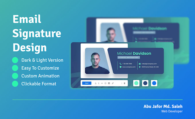 Create clickable email signature with animated gif by html by Ajs_bd | Fiverr