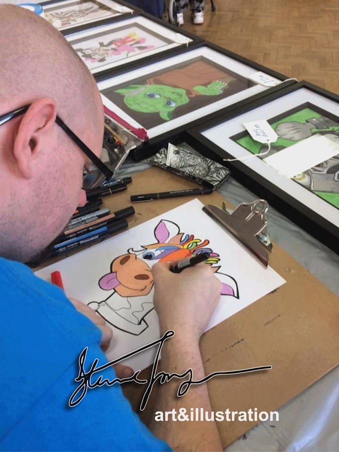 Create a book character illustration for you by Steve23fmst | Fiverr