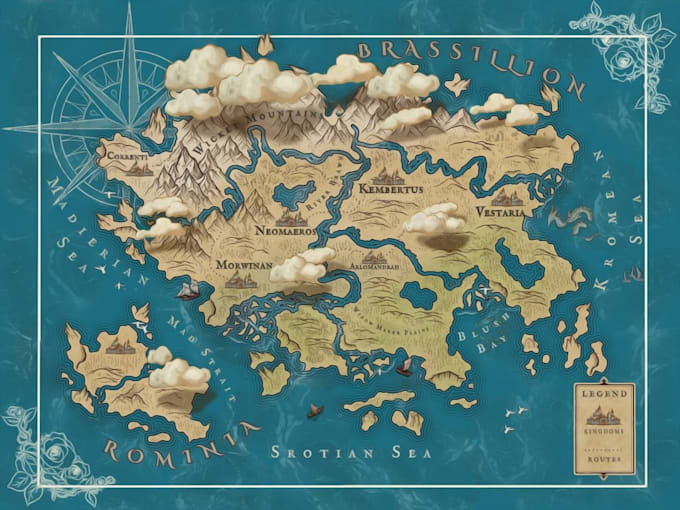 Disegna la tua mappa fantasy, mappa del mondo, mappa di battaglia per dnd ecc