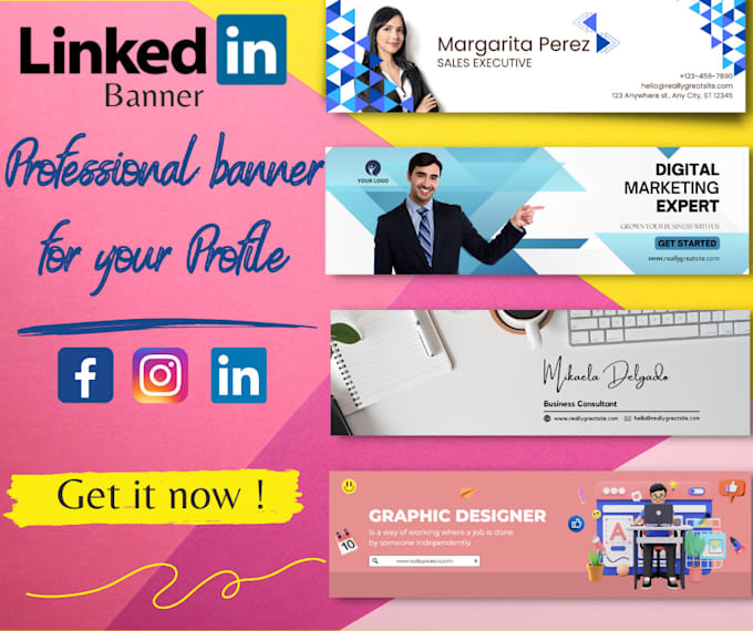 Create a professional linkedin banner by Dovitch | Fiverr