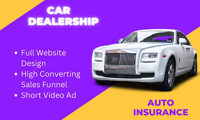 Car dealership website, auto insurance website, car dealership promo ...