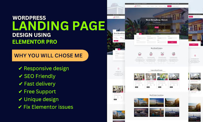 Do elementor pro landing page design and homepage design as elementor ...
