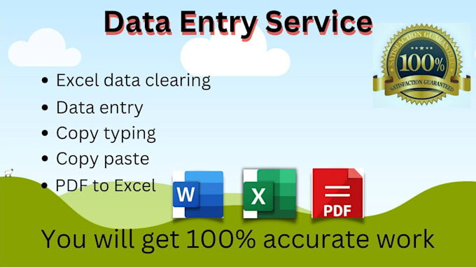 Do data entry, excel data clearing, copy paste, copy typing by Shahnawazahm154 | Fiverr