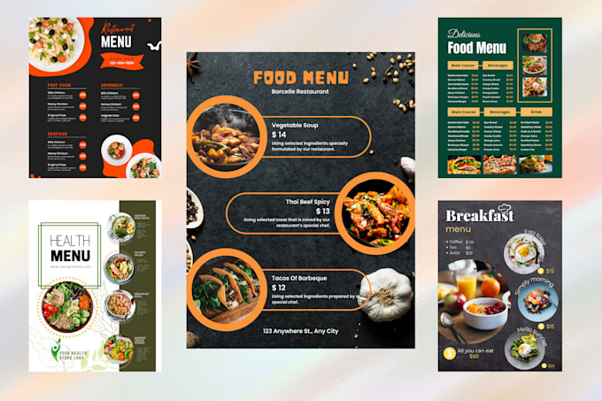 Do modern and wonderful menu design by Ayeshasaleem982 | Fiverr