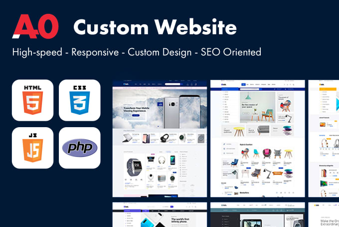 Develop responsive website using html css js by Alforty | Fiverr
