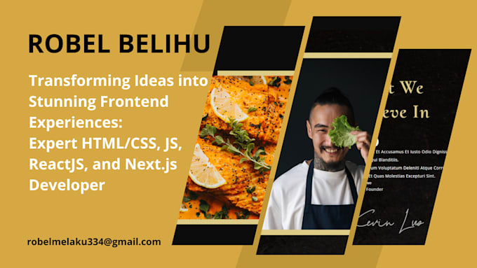 Build you beautiful websites using html css reactjs nextjs by Robel ...
