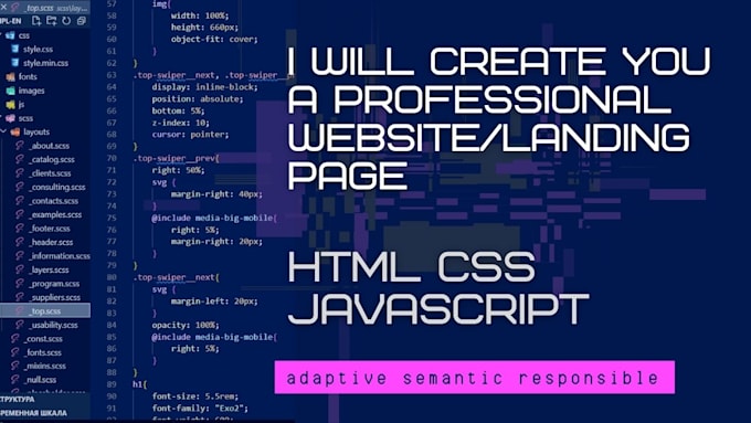 Create responsive html landing page by Alenakono | Fiverr