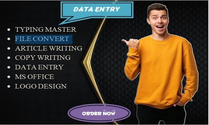 Do data entry, typing, copy paste, file convert, logo design by Parkashkumar707 | Fiverr