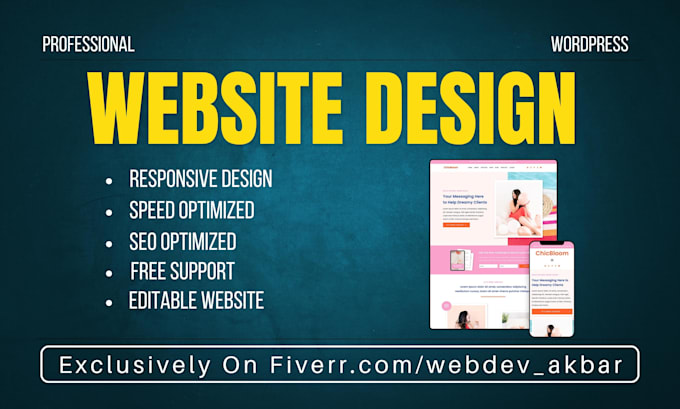 Design modern wordpress website , blog site, landing page ,ecommerce by Webdev_akbar | Fiverr