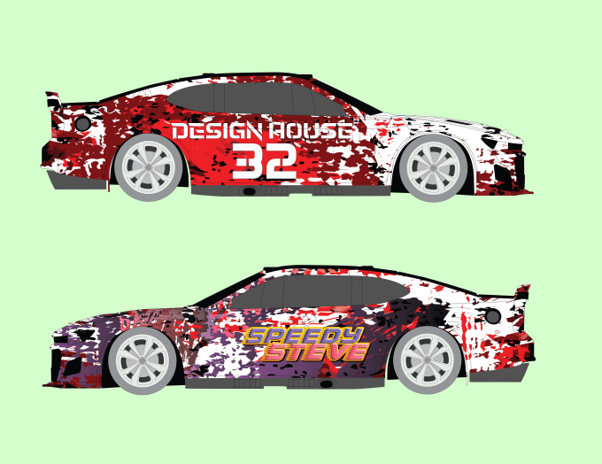 Make excellent racing car warp design or vinyl warp by Sk_sakil | Fiverr