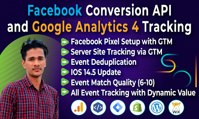 Setup facebook pixel conversion api server side tracking via ga4 gtm by Smalamin190 | Fiverr