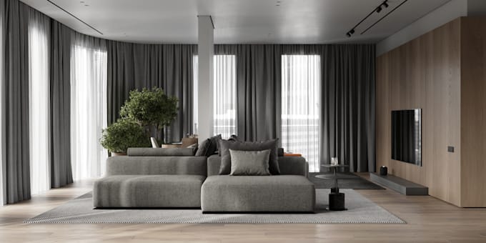 Make a realistic interior design visualization by Kitok_id | Fiverr