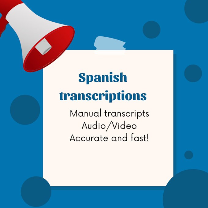 Do a 30 minute spanish transcription in 24 hours by Nickyobregon | Fiverr