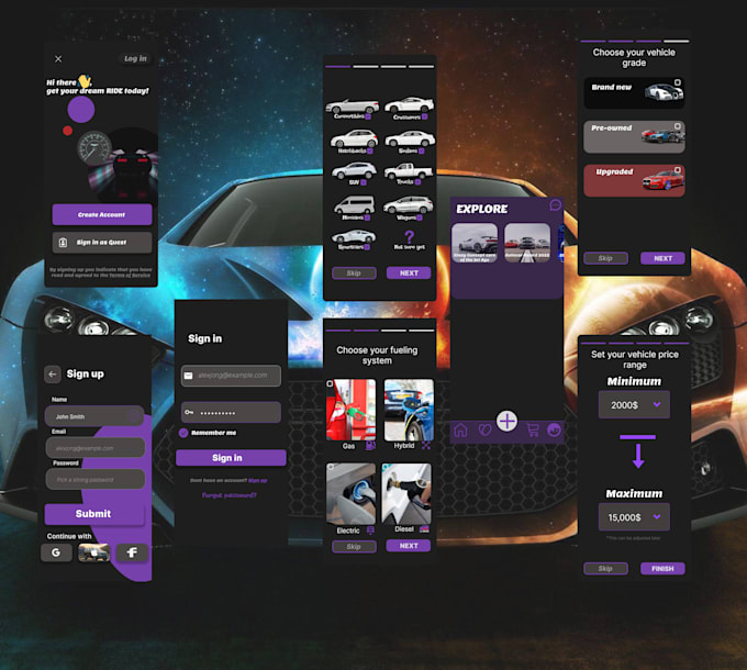 Do a modern ui ux design for a mobile app and website by Esko1969 | Fiverr