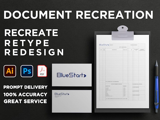 Recreate, retype or redesign documents for you by Designbykieren | Fiverr