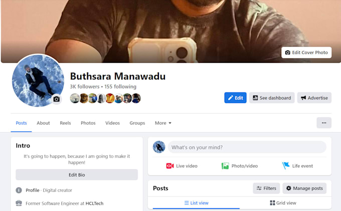 Share your profile links videos through my fb profile by Erosha_manawadu | Fiverr