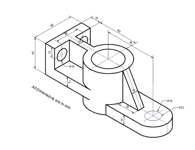 Design 2d technical and mechanical parts drawings in autocad by ...