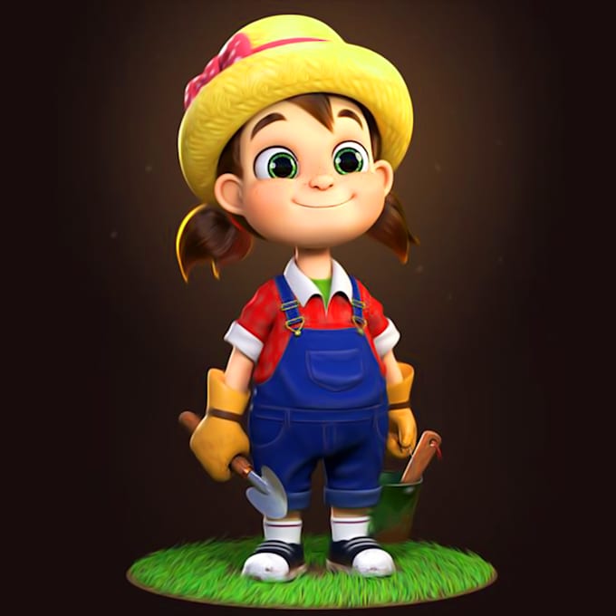 Create 3d character and model illustration by Vmandyw | Fiverr