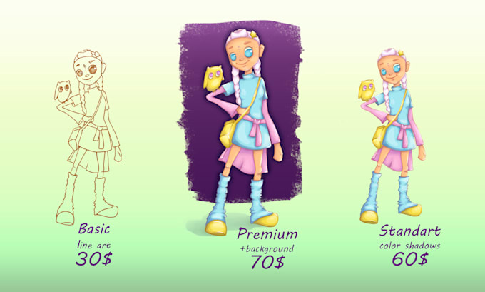 Create cartoon character design for you by Ally_ray | Fiverr