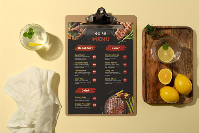 Create modern menu design digital restaurant menu by Medfashion112 | Fiverr