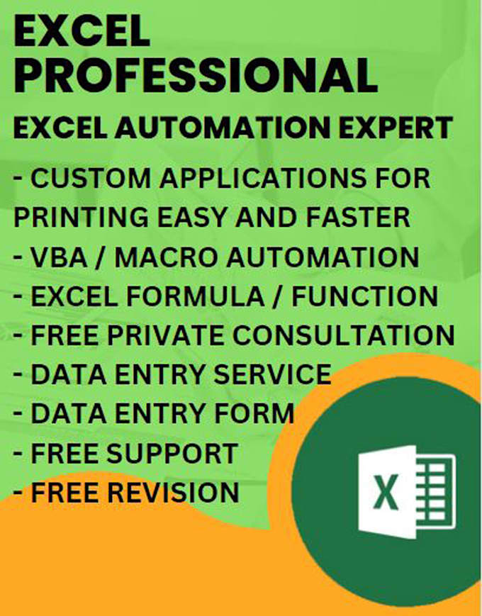 Automate excel, vba macros, formulas excel for printing easy and faster by Airelglobalpart | Fiverr