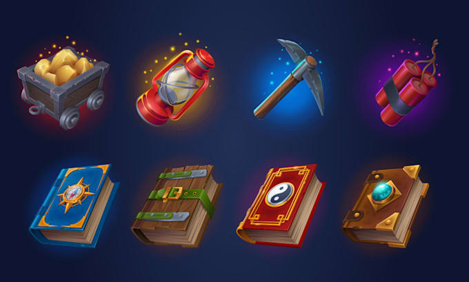 Design high quality 2d 3d game assets, props, icons, objects and ui by Mugheessmehdi | Fiverr