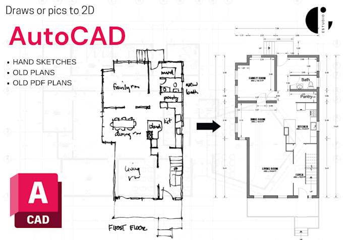 Draw your architectural floor plan in autocad 2d by Gi_architecture | Fiverr