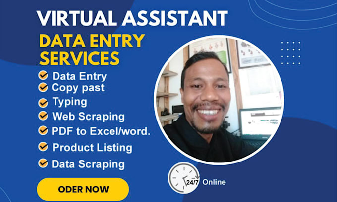 Do data entry, copy typing, and excel data entry for you by Photoeditinga | Fiverr